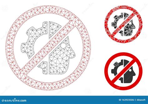 Np Cyborgs Vector Mesh 2d Model And Triangle Mosaic Icon Stock Illustration Illustration Of