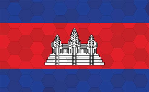 캄보디아 국기 일러스트레이션 추상 육각 형 배경 벡터미래 캄보디아 국기 그래픽 캄보디아 국기는 독립을 상징한다 0명에 대한 스톡 벡터 아트 및 기타 이미지 Istock