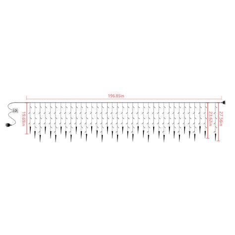 Led Icicle Curtain Lights 164ft White 8 Modes Outdoorindoor