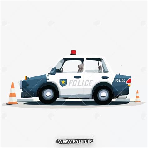 دانلود وکتور ماشین پلیس کارتونی