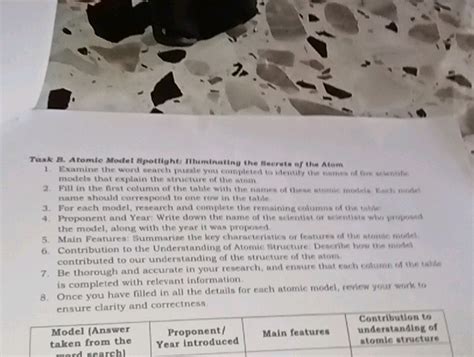 Task B Atomie Model Bpottighti Iluminating StudyX