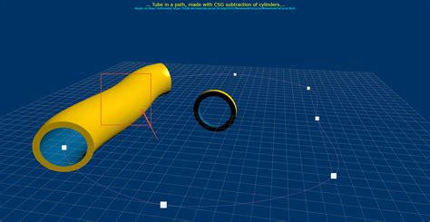 Tube In A Path Made With Csg Subtraction Of Cylinders Showcase