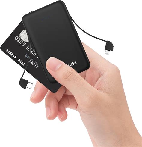 Smallest Portable Charger With Built In Cables 6000mah Ultra Slim Power Bank Mini High Speed