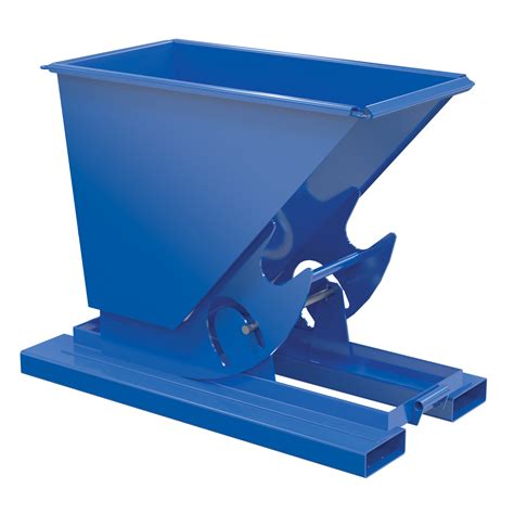 Vestil No Bump And Dump Hopper 13 Cubic Yard Blue Capacity 6000 Lb Volume 033 Yd³ Model D