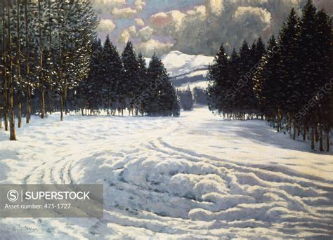 Sleigh Tracks In A Snowy Clearing Victor Olgyai 1870 1929 Hungarian