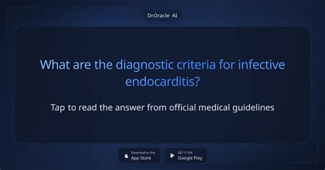 What Are The Diagnostic Criteria For Infective Endocarditis