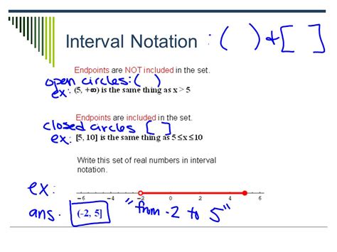 Set And Interval Notation Day Mrs Ramsey Set Notation Using Inequalities To Describe Your