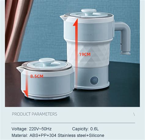 Электрический чайник силиконовый складной портативный для путешествий изоляция нагрев