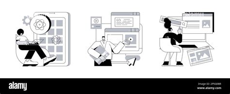 Mobile App Development Process Abstract Concept Vector Illustration Set React Native Mobile App