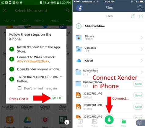 How To Use Xender In Iphone And Android Connect Transfer File