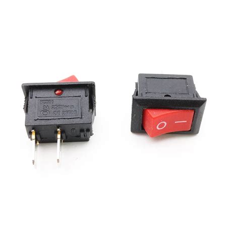 Spst Saklar Rocker Perahu Mini Ac 250v 3a 125v 6a 2 Pin On Off 10 15mm Merah Hitam Putih Buy