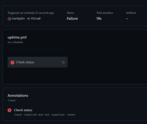Error Input Required And Not Supplied Token · Issue 334 · Upptimeupptime · Github