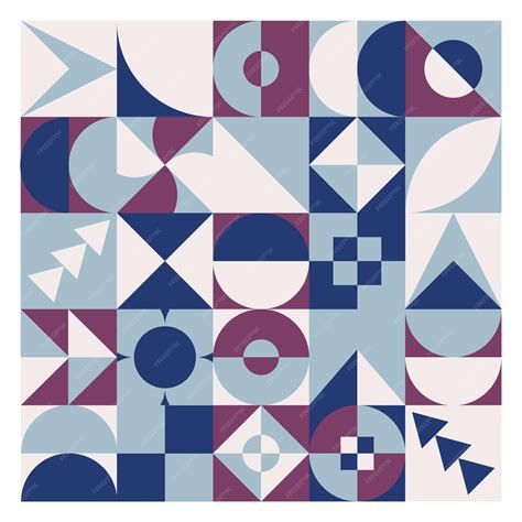 Premium Vector Geometric Bauhaus Pattern Design Abstract Background Design Template Vector