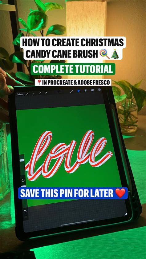 How To Create Christmas Candy Cane Brush In Procreate And Adobe Fresco