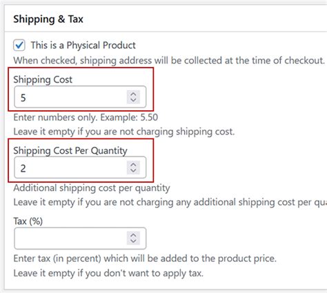 Configuring Shipping Options WP Express Checkout