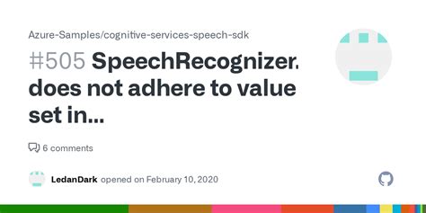 Speechrecognizer Speechenddetected Does Not Adhere To Value Set In Speechserviceconnection