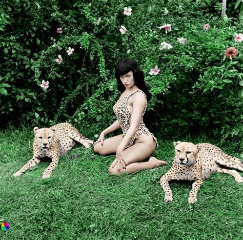 Bettie Page And Her Big Pussies Leopards Bdsm651