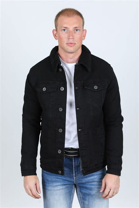 Mens Sherpa Lined Denim Jacket Stay Warm And Stylish This Winter Platini Fashion