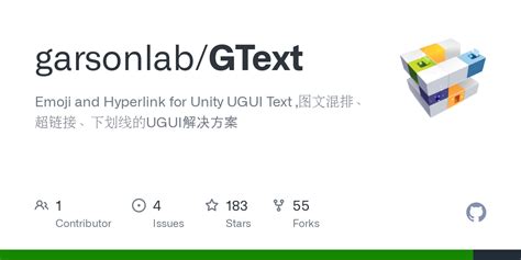 GitHub garsonlab GText Emoji and Hyperlink for Unity UGUI Text 图文混排