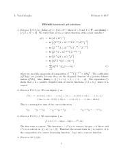 Ee B Hw Sols L Vandenberghe February EE B Homework Solutions