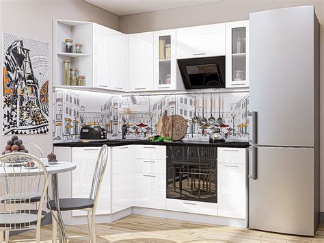 Купить модульную кухню Валерия М 04 Белый глянец