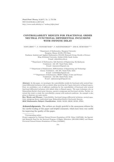 Pdf Controllability Results For Fractional Order Neutral Functional Differential Inclusions