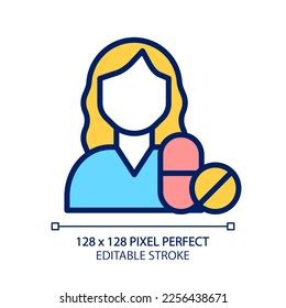 Gynaecology Pixel Perfect Rgb Color Icon Stock Vector Royalty Free Shutterstock