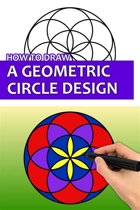 How To Draw A Geometric Circle Design Circle Drawing Geometric Drawing Geometric Circle