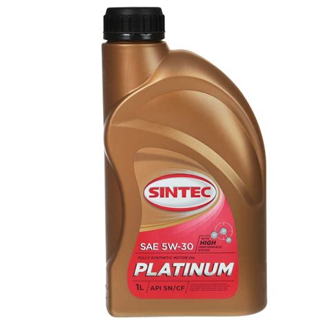 Масло платинум sintec sae 5w-30 api sn/cf 1 л | SPORTLE