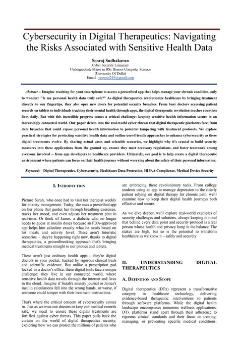 Sooraj Sudhakaran On Linkedin Cybersecurity Digitalhealth Research Ijsret Academicachievement