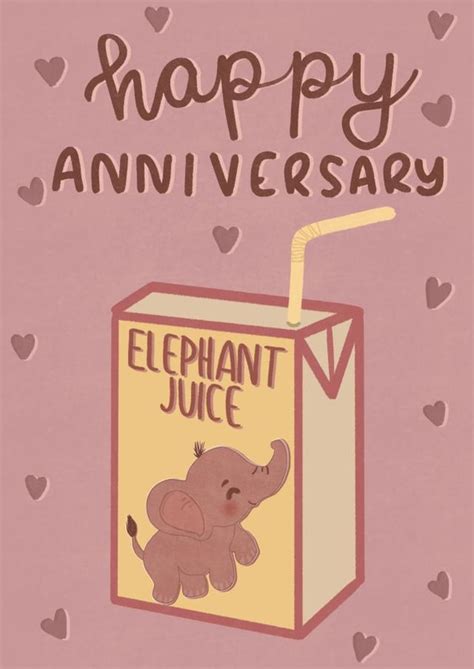 Elephant Anniversary Card Thortful