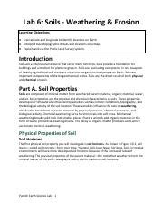 Understanding Soils Weathering Erosion And Formation Course Hero