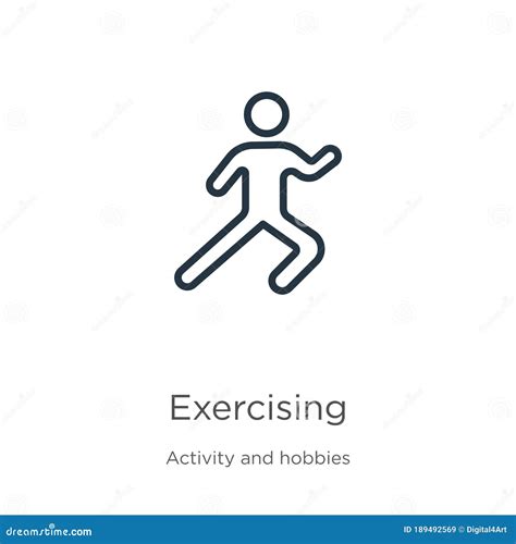 Linear Exercising Icon From Activity And Hobbies Outline Collection Thin Line Exercising Vector