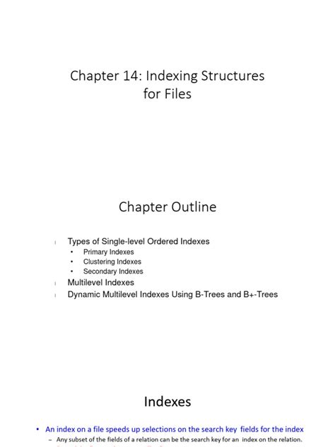 2 indexing structures ch14 pdf database index algorithms and data structures