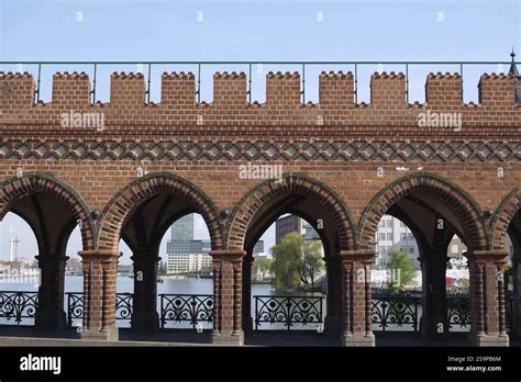 Brick Arch Of The Bridge With View Of Water And Building Berlin