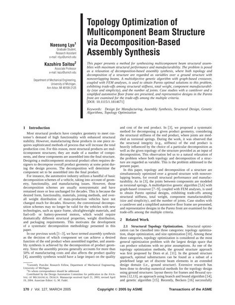 PDF Topology Optimization Of Multicomponent Beam Structure Kazu Papers Jmd A Naesung Pdf