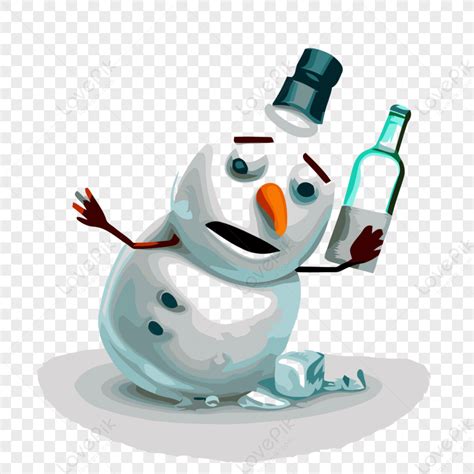 취한 눈사람 벡터 만화 상표 클립 아트 Png 일러스트 무료 다운로드 Lovepik