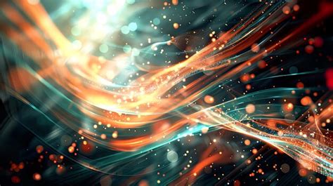 Abstract Light Trails And Bokeh Premium Ai Generated Image