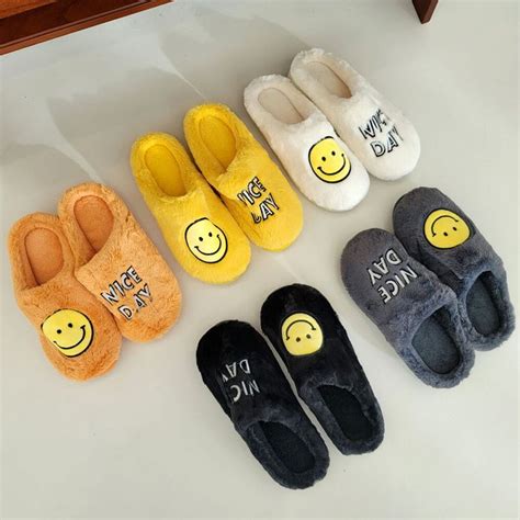 스마일 털 실내화 나이스데이 겨울 슬리퍼 감도 깊은 취향 셀렉트샵 29cm