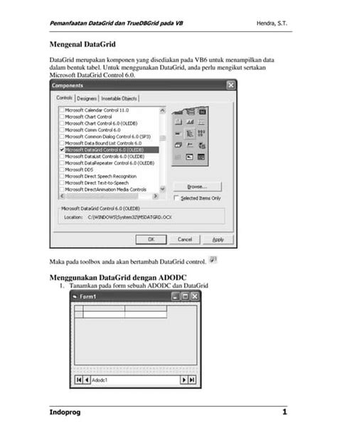 Pemanfaatan Data Grid Dan Truedb Grid Pada Vb Pdf