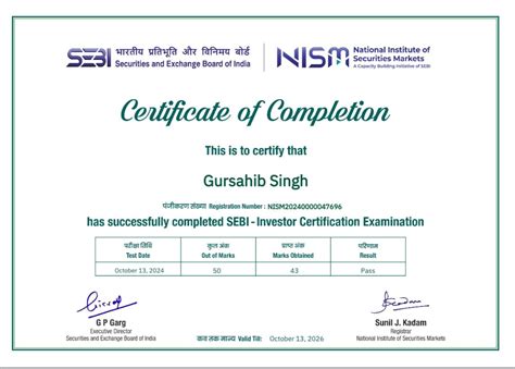 Gursahib Singh On Linkedin Sebi Investoreducation Continuouslearning Finance 32 Comments
