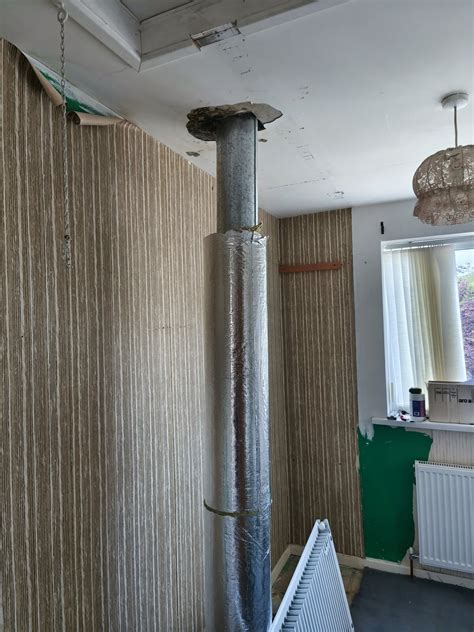 Removing Unused Gas Fire Flue Liner No Chimney Stack Diynot Forums