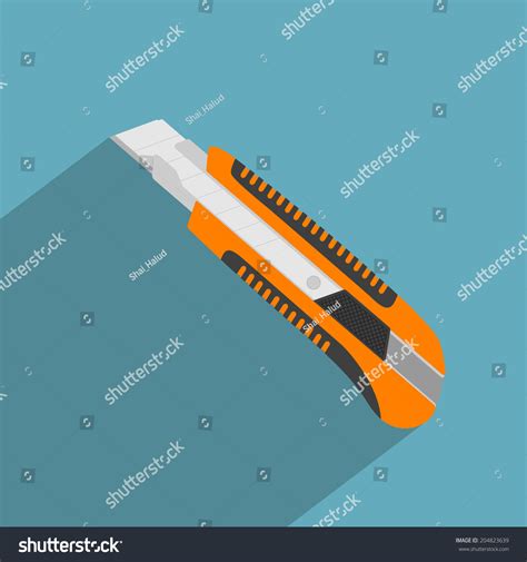 Vector Picture Stationary Knife Flat Style Stock Vector (Royalty Free ...