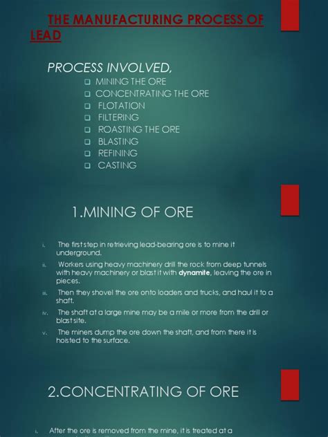 Lead Manufacturing Process Explained Pdf Blast Furnace Lead