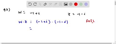 Solvedconsider The Following Complex Numbers And Work In Order W 1