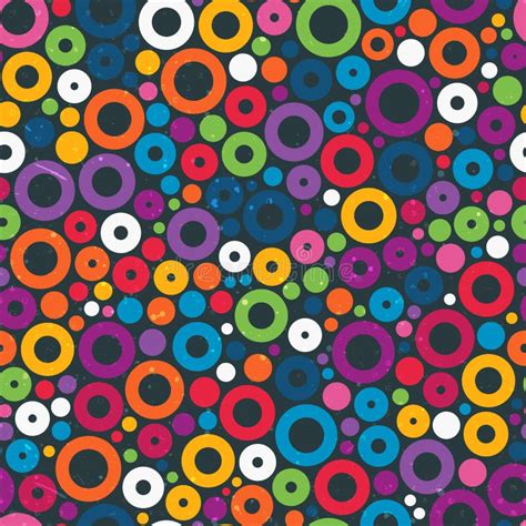 Colorful Seamless Pattern With Hand Drawn Circles Stock Vector Illustration Of Abstract