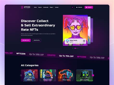 Nft Dark Theme Landing Page On Behance
