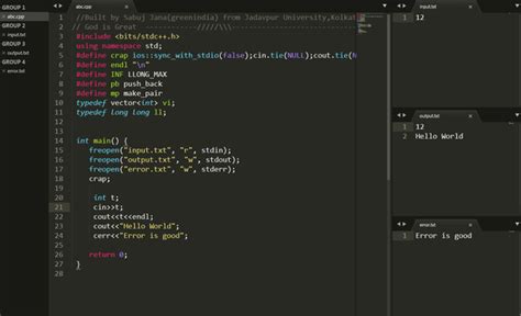 My Sublime Text Setup For Competitive Coding In C By Sabuj Jana
