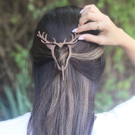 خرید و قیمت گیره مو چوبی پین مو یا سیخ مو چوبی گیره مو گیره مو زنانه