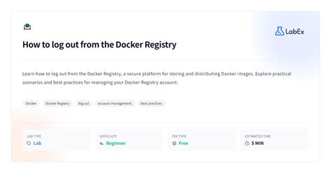 How To Log Out From The Docker Registry Labex